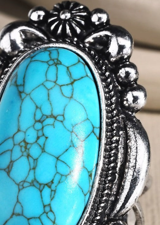 Large Oval Natural Stone Ring – Keepin' Breezy